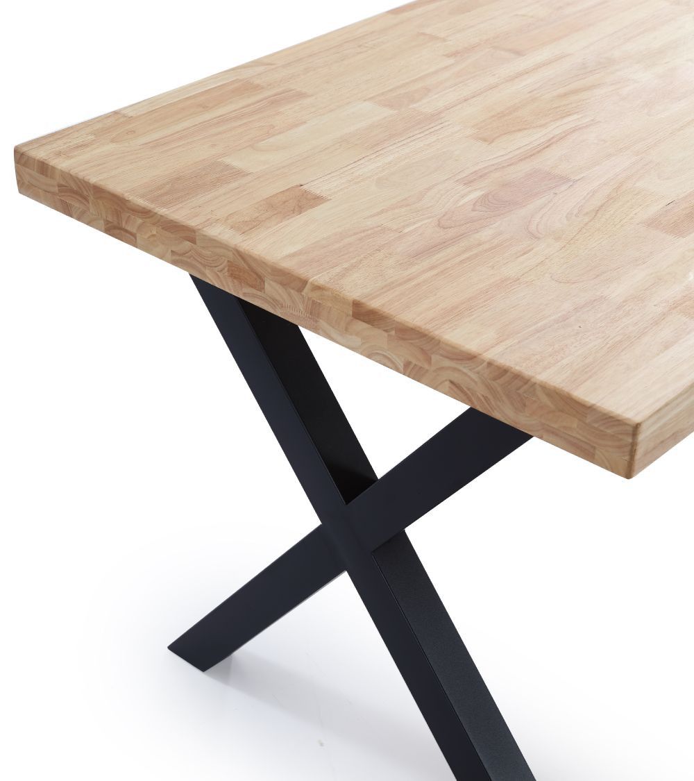 Mesa de comedor industrial DAREK pata X | Cambia Tus Muebles